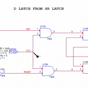 SISO 4 bit Shift Register with Flip Flop D - YouSpice