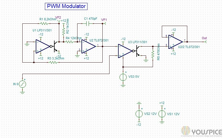 Pulse Width Modulation And Demodulation Circuit Diagram