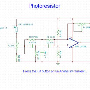 AC Coupled Photodiode Amplifier - YouSpice